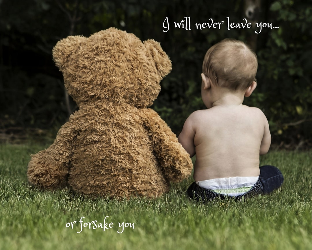 Motivational Wall Art, "i Will Never Leave You", Bible Positive ...