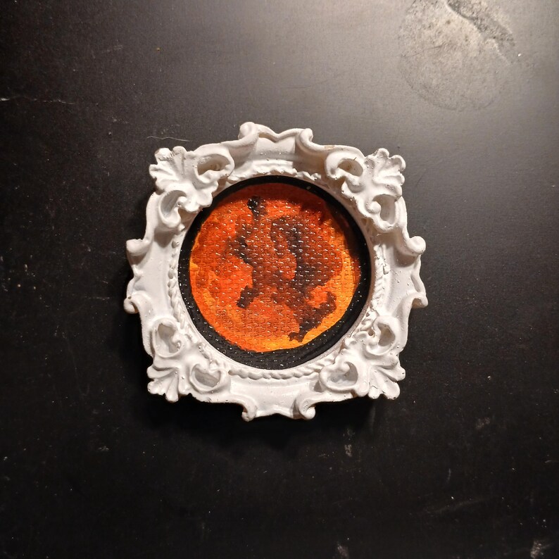 Solar Eclipse | Moon Phases Miniature Paintings as Hair Clips ...