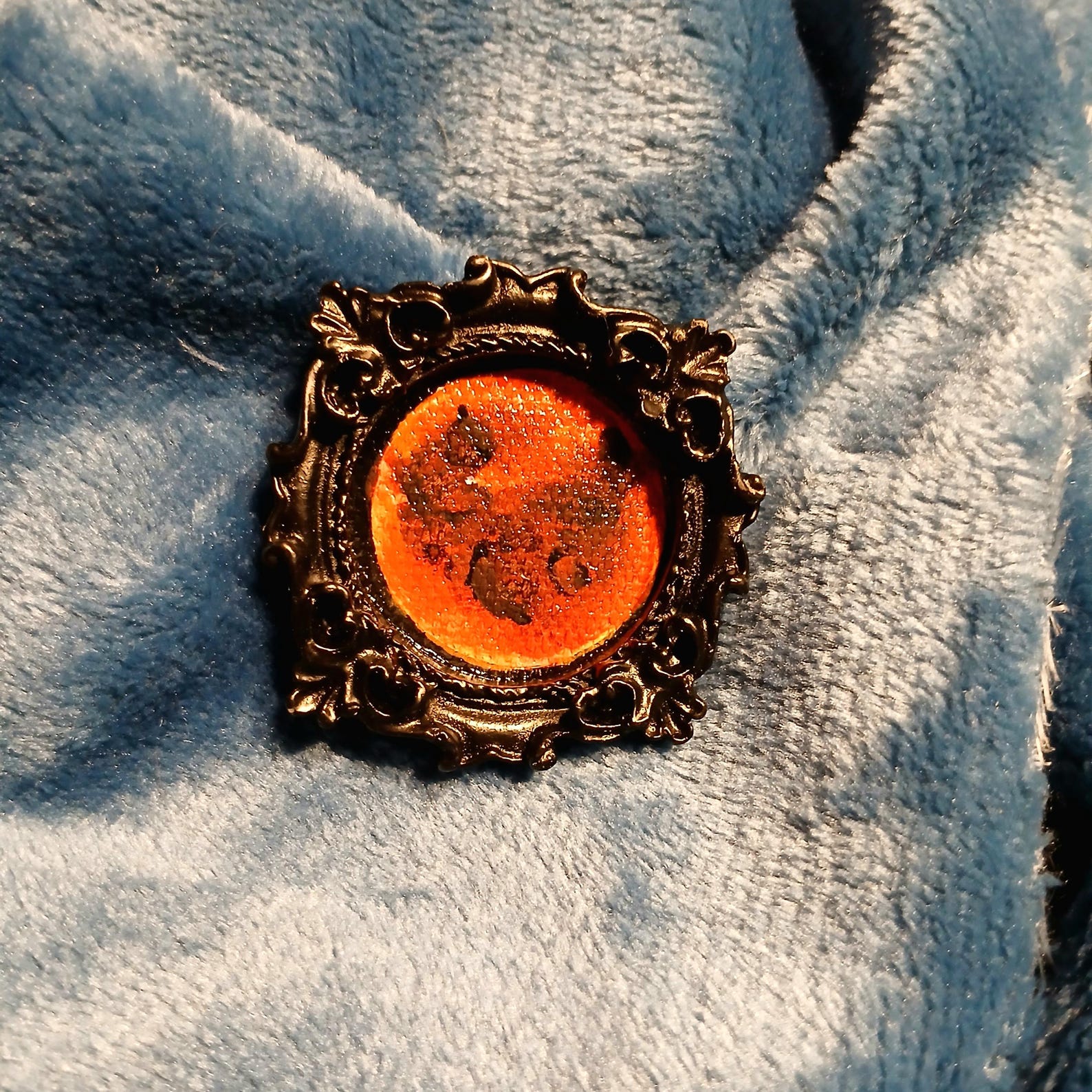 Solar Eclipse | Moon Phases Miniature Paintings as Hair Clips ...