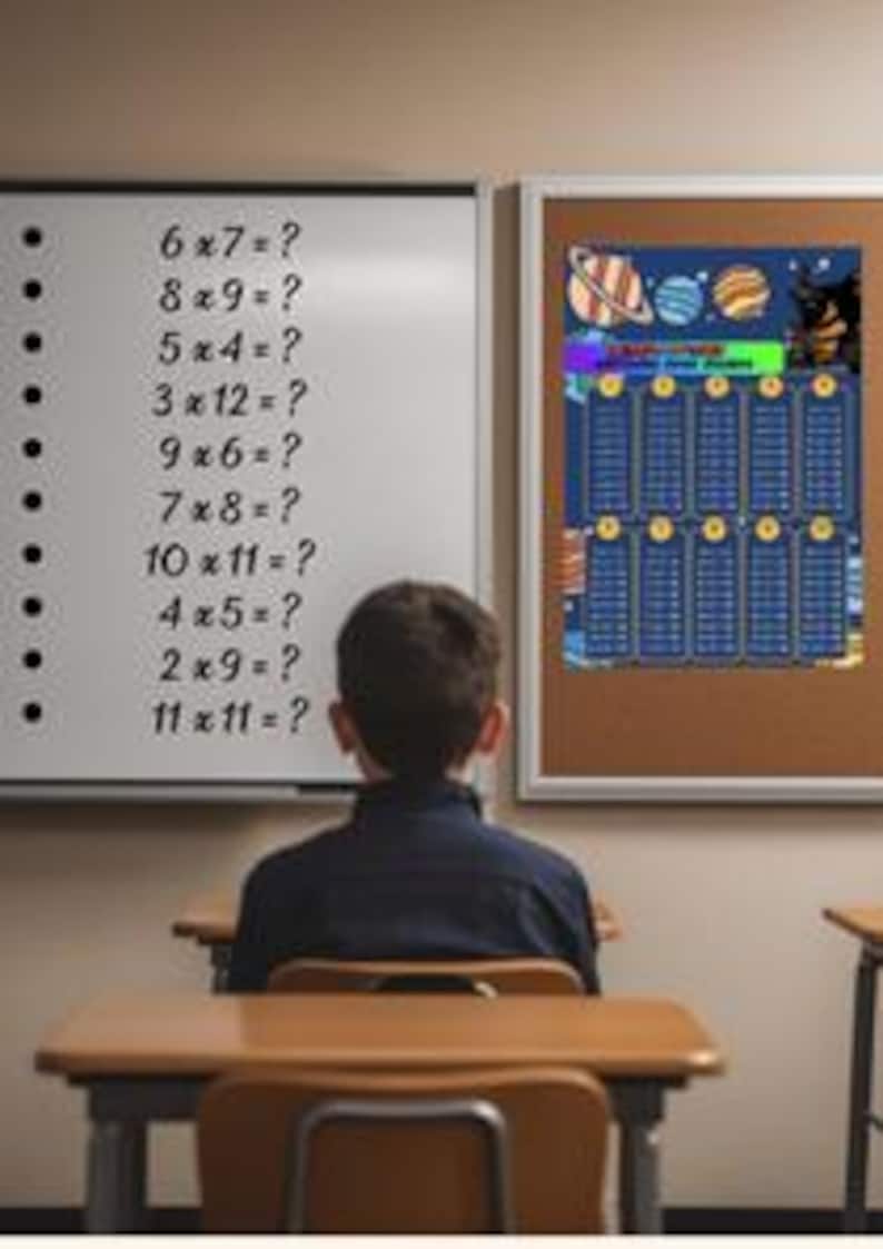 Multiplication Tables Chart, Homeschool Math Poster (digital Download ...