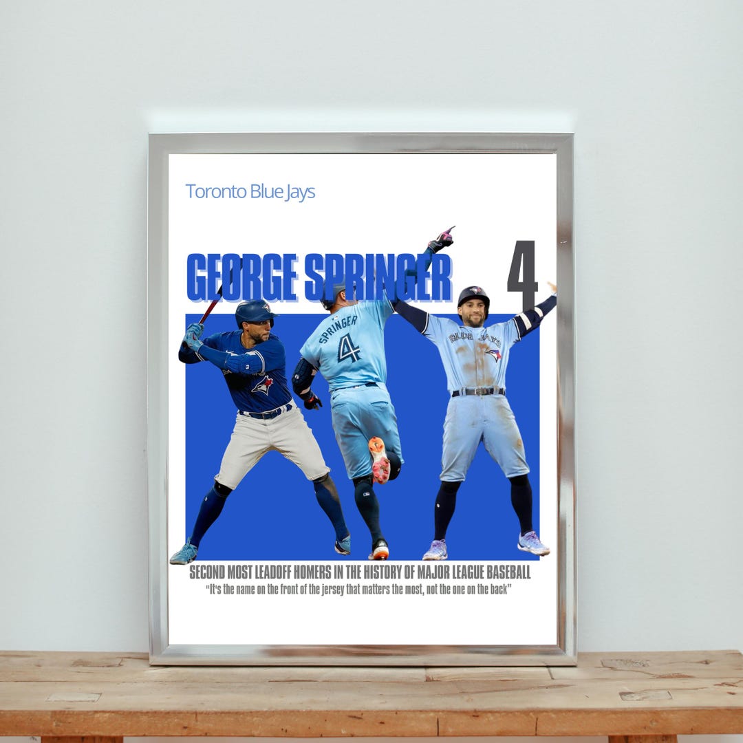 George Springer Blue Jays Poster | MLB Home Run Art (digital Download ...