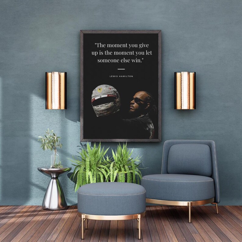 Lewis Hamilton Quote Poster | F1 Racing Champion, Modern Sports Art - Etsy