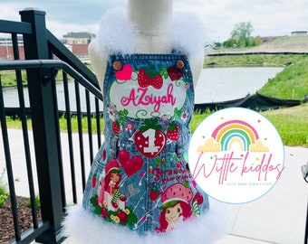 Girls TWO Fast Custom Personalized Character Denim Overalls, Overall ...
