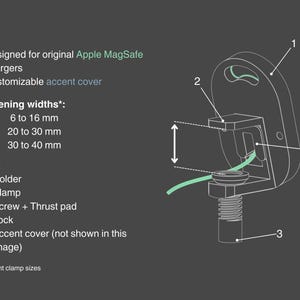 Magsafe iPhone Holder – Desk Shelf Clamp Stand | Eco-friendly 3D ...