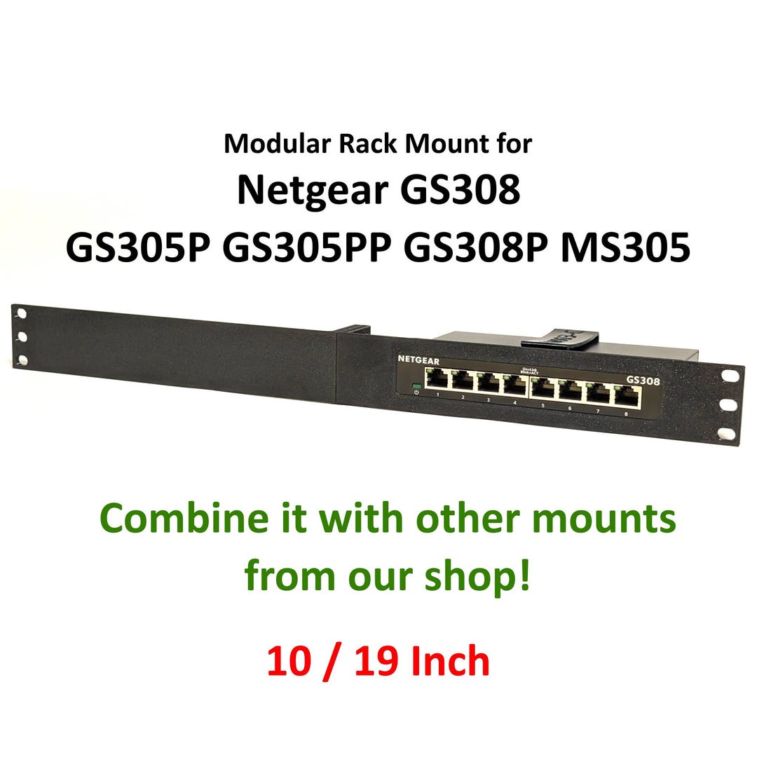 Rack Mount 1U 19" for Netgear GS308, Home Lab, Network Cabinet - Etsy
