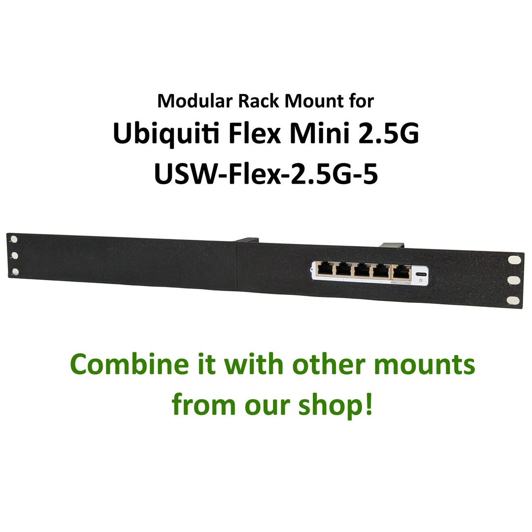 Rack Mount 19” for Ubiquiti Unifi Usw-flex-2.5g-5 Flex Mini 2.5G Server ...