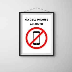 Printable No Cell Phones Allowed Sign, Printable No Cell Phone Use in ...