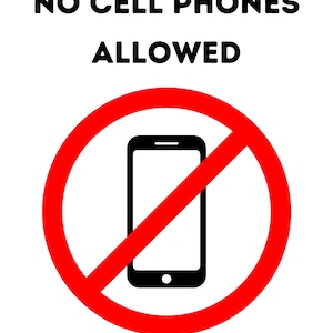 Printable No Cell Phones Allowed Sign, Printable No Cell Phone Use in ...