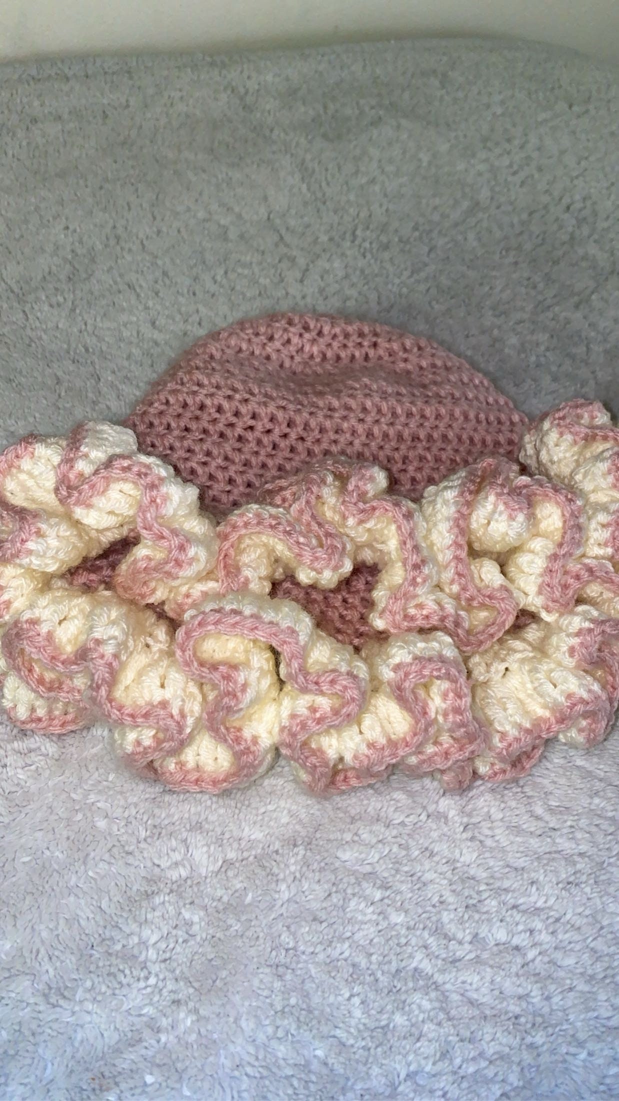 Crochet Wavy Ruffle Hat Wavy Ruffle Hat With Lined Brim - Etsy