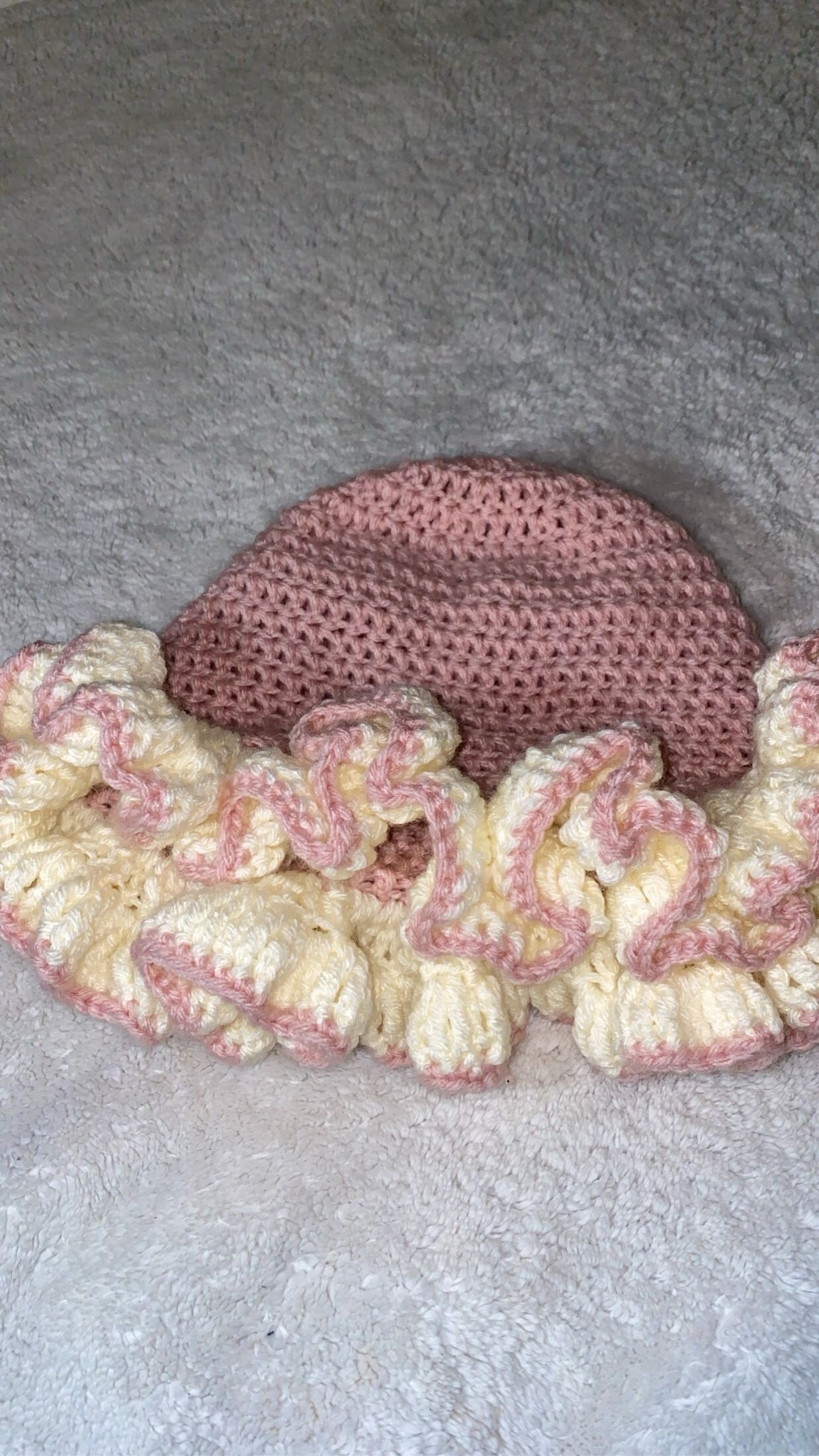 Crochet Wavy Ruffle Hat Wavy Ruffle Hat With Lined Brim - Etsy