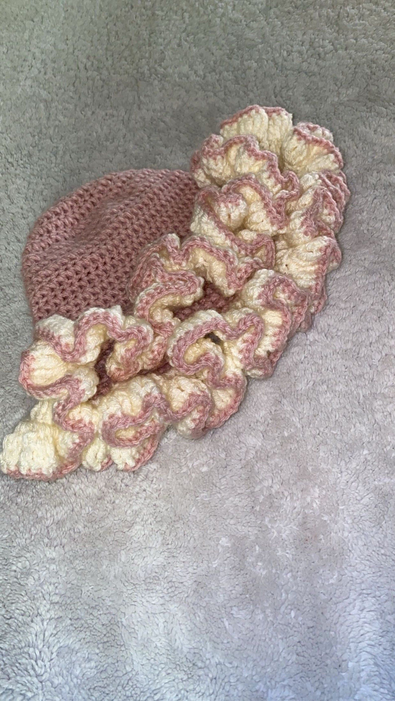 Crochet Wavy Ruffle Hat Wavy Ruffle Hat With Lined Brim - Etsy