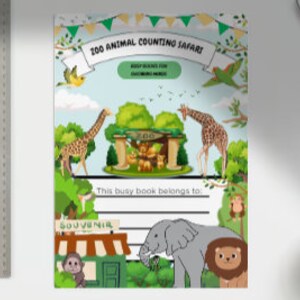 Zoo Animal Counting Safari Busy Book / Preschool Busy Books/worksheets ...