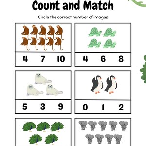 Zoo Animal Counting Safari Busy Book / Preschool Busy Books/worksheets ...