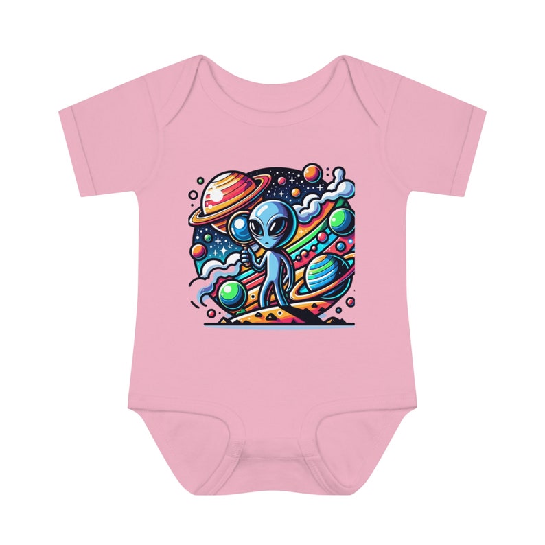 Colorful Space Alien Onesie, Unisex Baby Bodysuit, Cute ...