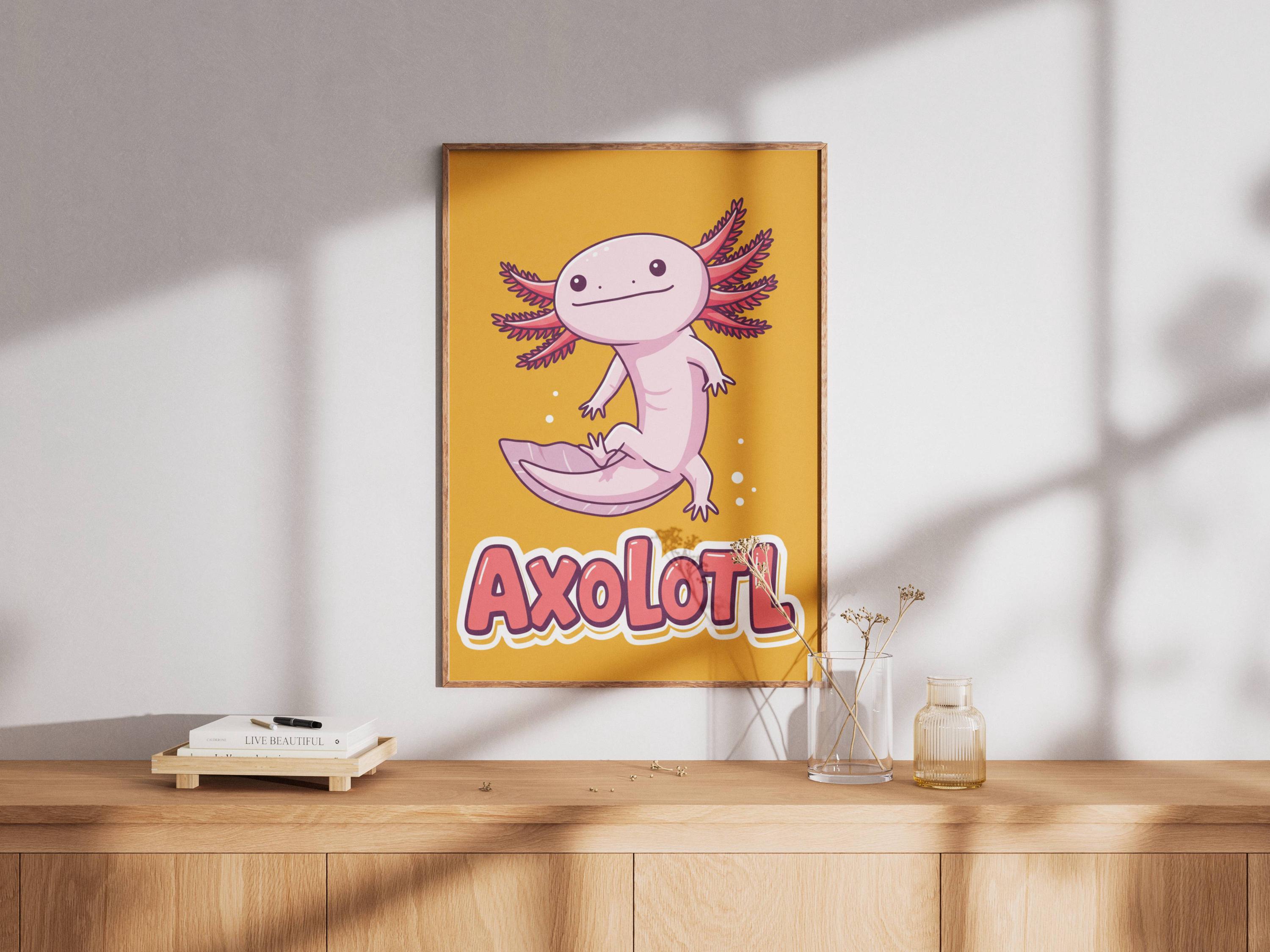 Pop Art Axolotl Wall Print, Cute Axolotl Poster, Axolotl Wall Print ...