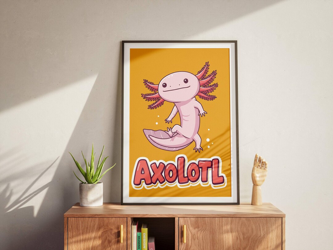 Pop Art Axolotl Wall Print, Cute Axolotl Poster, Axolotl Wall Print ...
