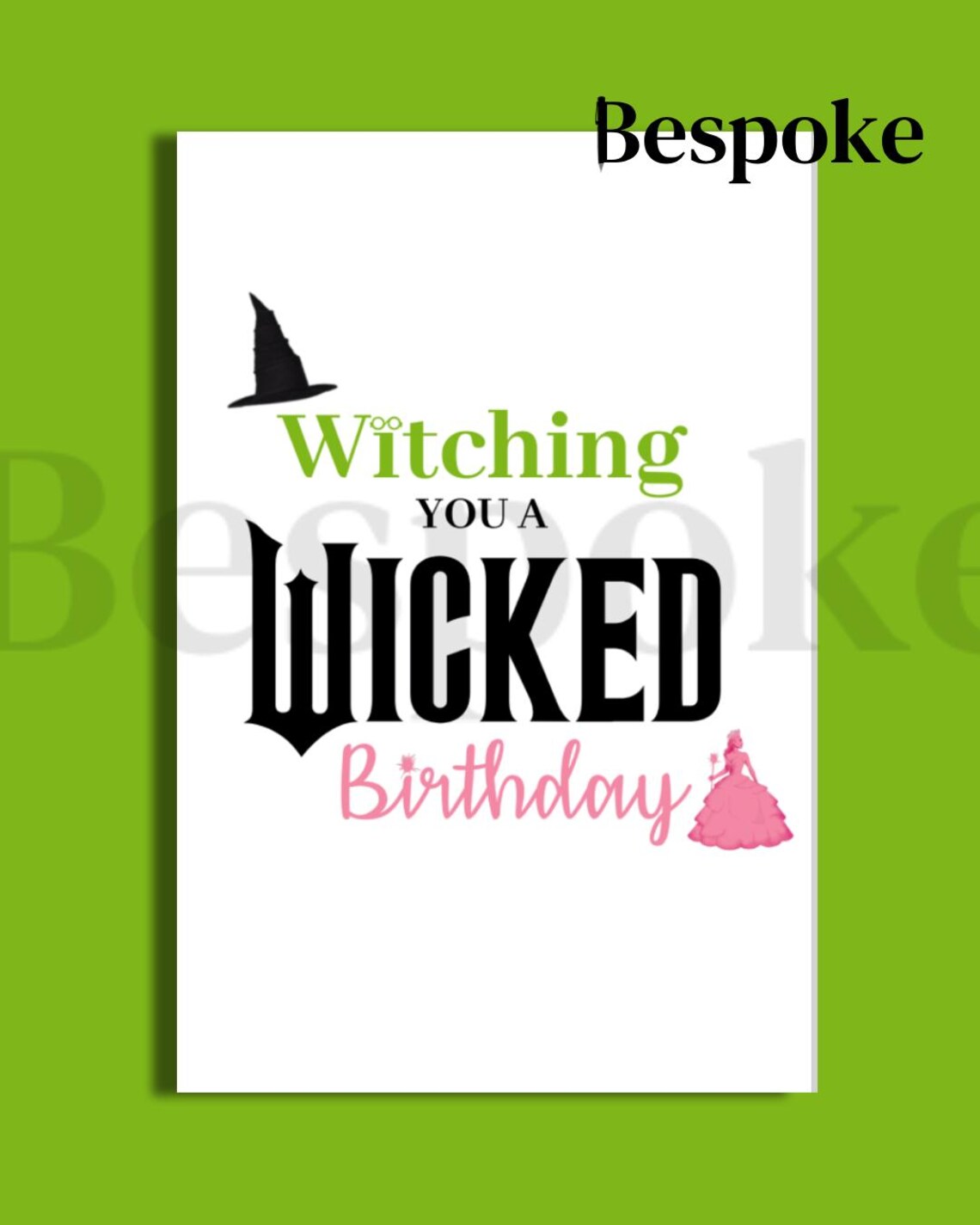 Wicked Birthday Card: Elphaba & Glinda, Defying Gravity QR Code ...