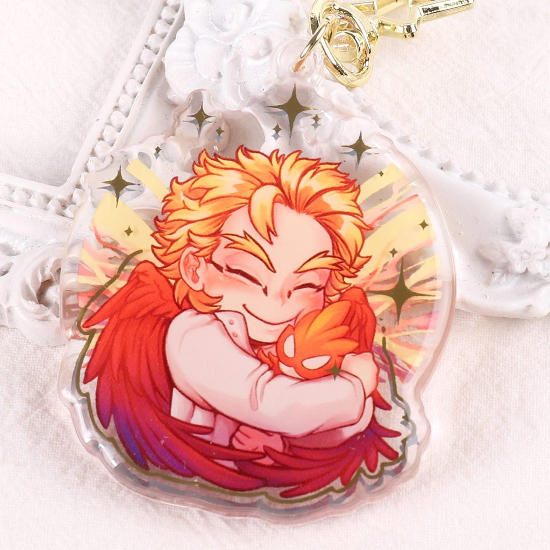 Epoxy Acrylic Keychain Hawks Double Side Gold Foil - Etsy