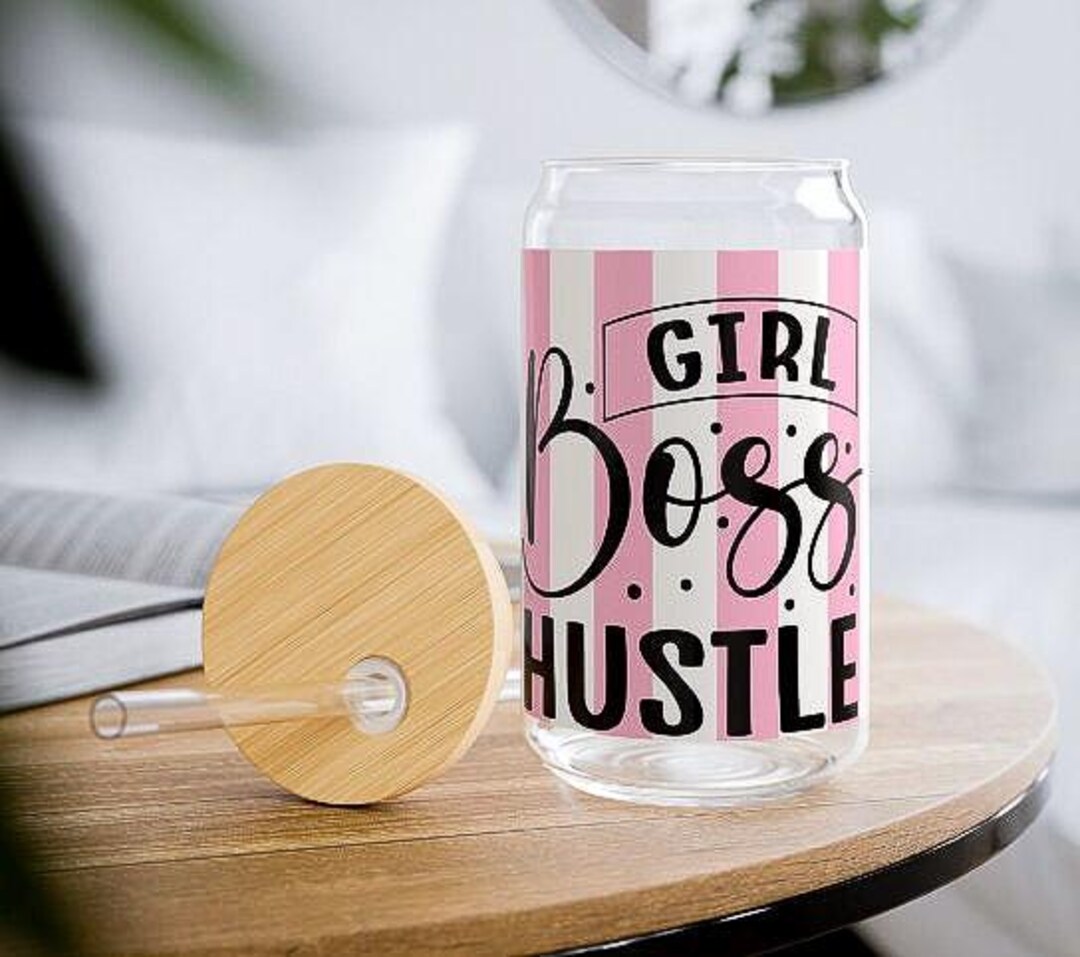 Girl Boss Sipper Glass, Strong Women Gift, Boss Gift, Beautiful ...