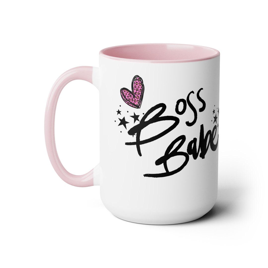 Boss Babe Two-tone Coffee Mug, Funny, Empowering, Women Power ...