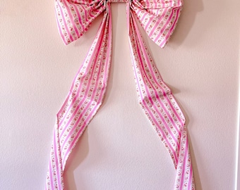 Large Wall Bow Nursery Decor Baby Girl Pink Room Decor Pink Wall Art ...