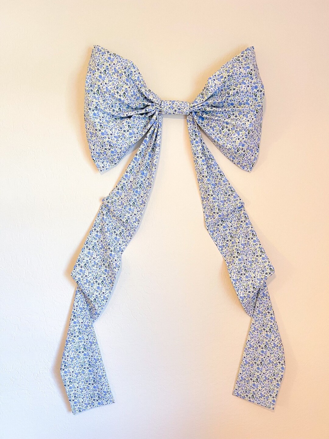 Big Bow Blue Floral, Wall Bow, Loveshackfancy Inspired, Baby Shower - Etsy
