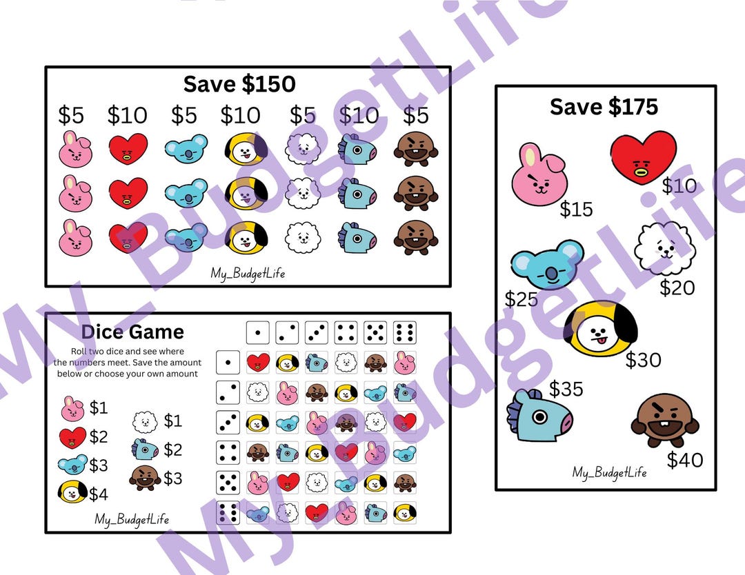 PDF 1k+ BTS Savings Binder | Kpop Savings Trackers - Etsy