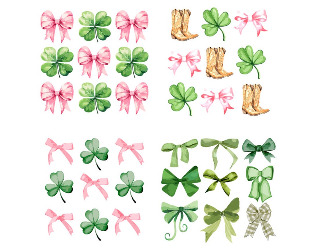 Coquette Bow Clover Png, Soft Girl Era Png,pink Bow,aesthetic Png ...