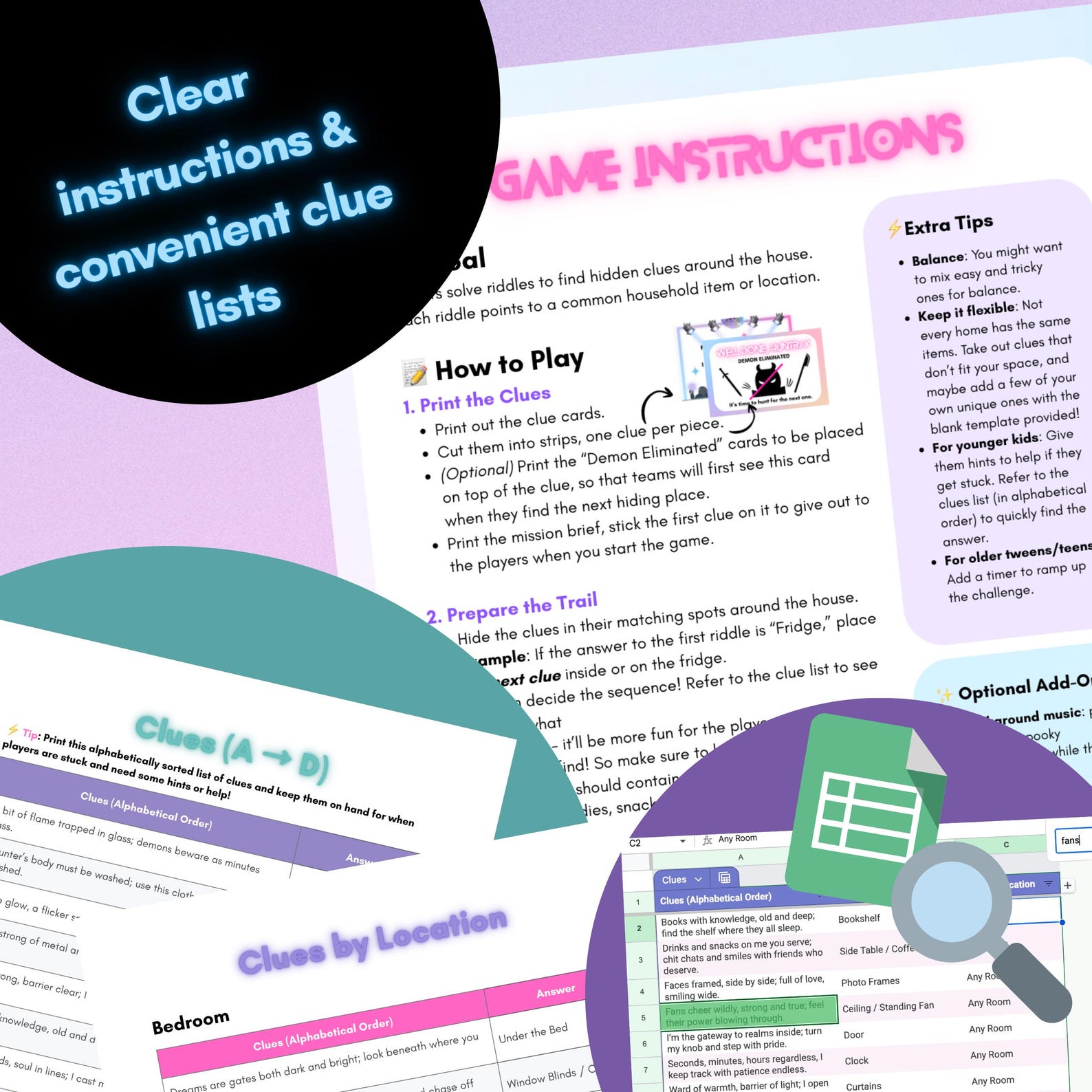 Kpop Demon Hunters Themed Scavenger Hunt - Printable Party Game With 48 ...