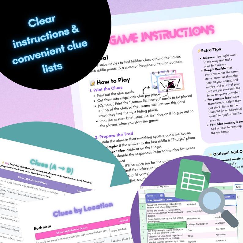 Kpop Demon Hunters Themed Scavenger Hunt - Printable Party Game With 48 ...