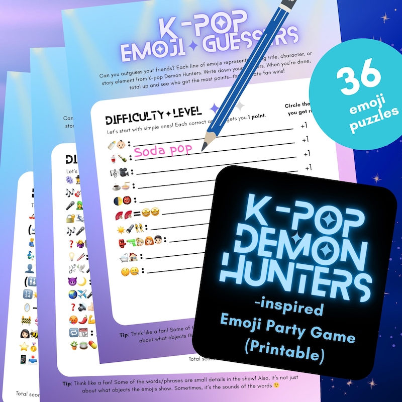 Kpop Emoji Game - Etsy UK