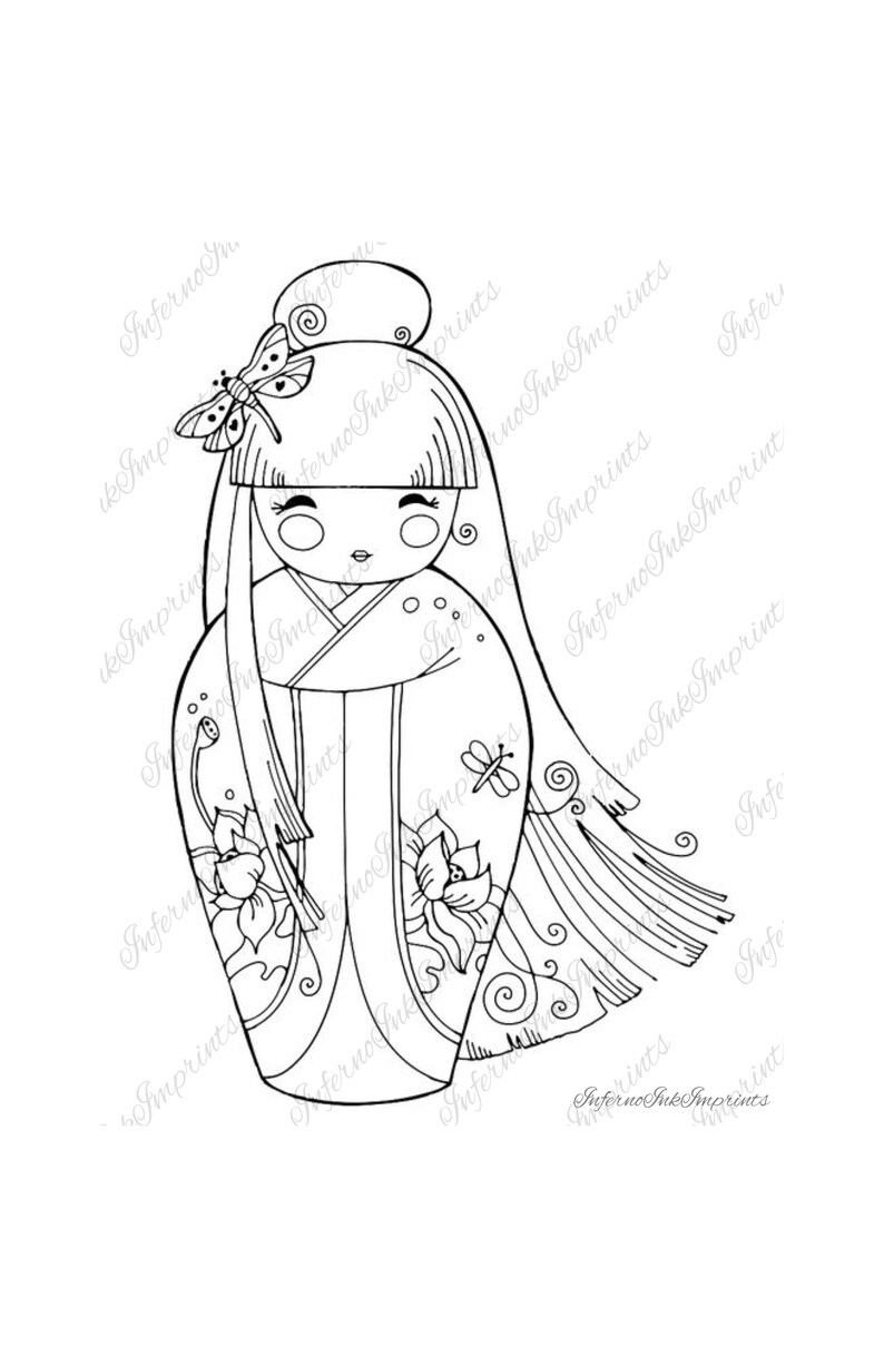 Paper Doll Coloring Pages, Hina Matsuri Coloring Pages, Japanese Doll ...