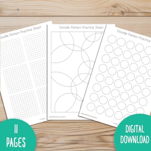 11 Doodle Practice Templates Zen Doodles, A4 & Us Paper Size Templates ...