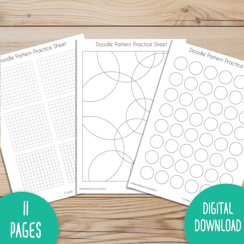11 Doodle Practice Templates Zen Doodles, A4 & Us Paper Size Templates ...