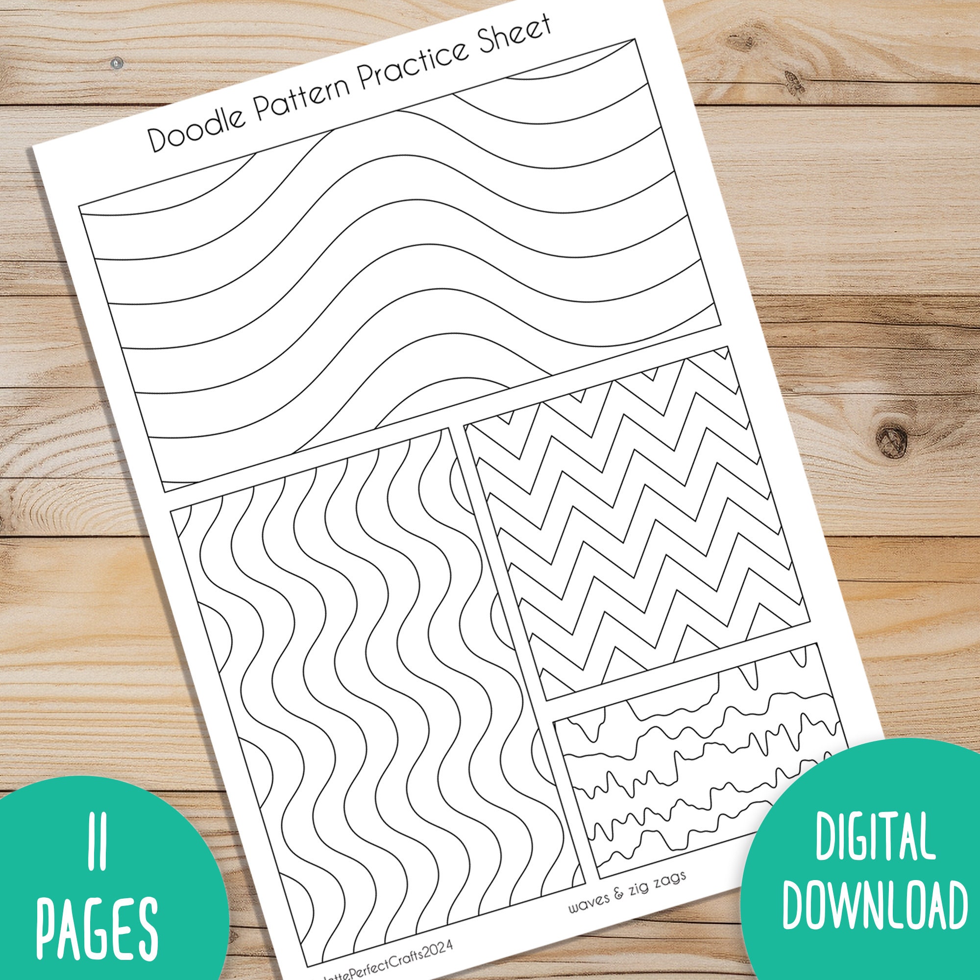 11 Doodle Practice Templates Zen Doodles, A4 & Us Paper Size Templates ...