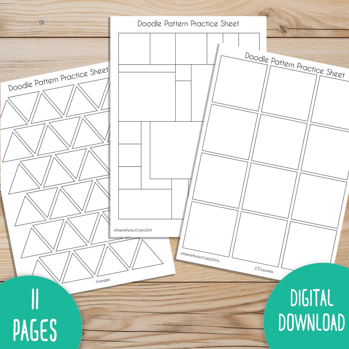 11 Doodle Practice Templates Zen Doodles, A4 & Us Paper Size Templates ...