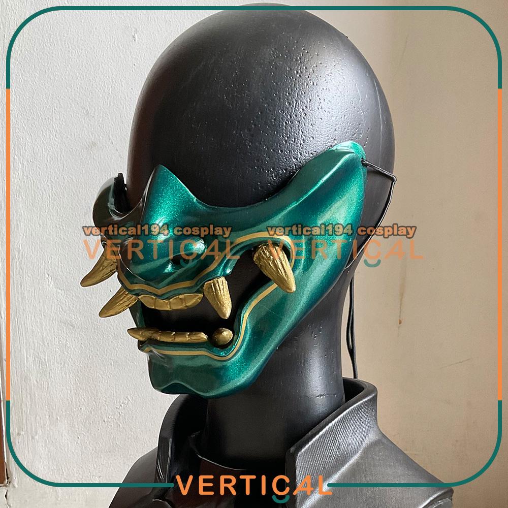 Oni Mask Menpo Hannya Ghost Japan Cosplay Monster Half Mask Tech Wear ...