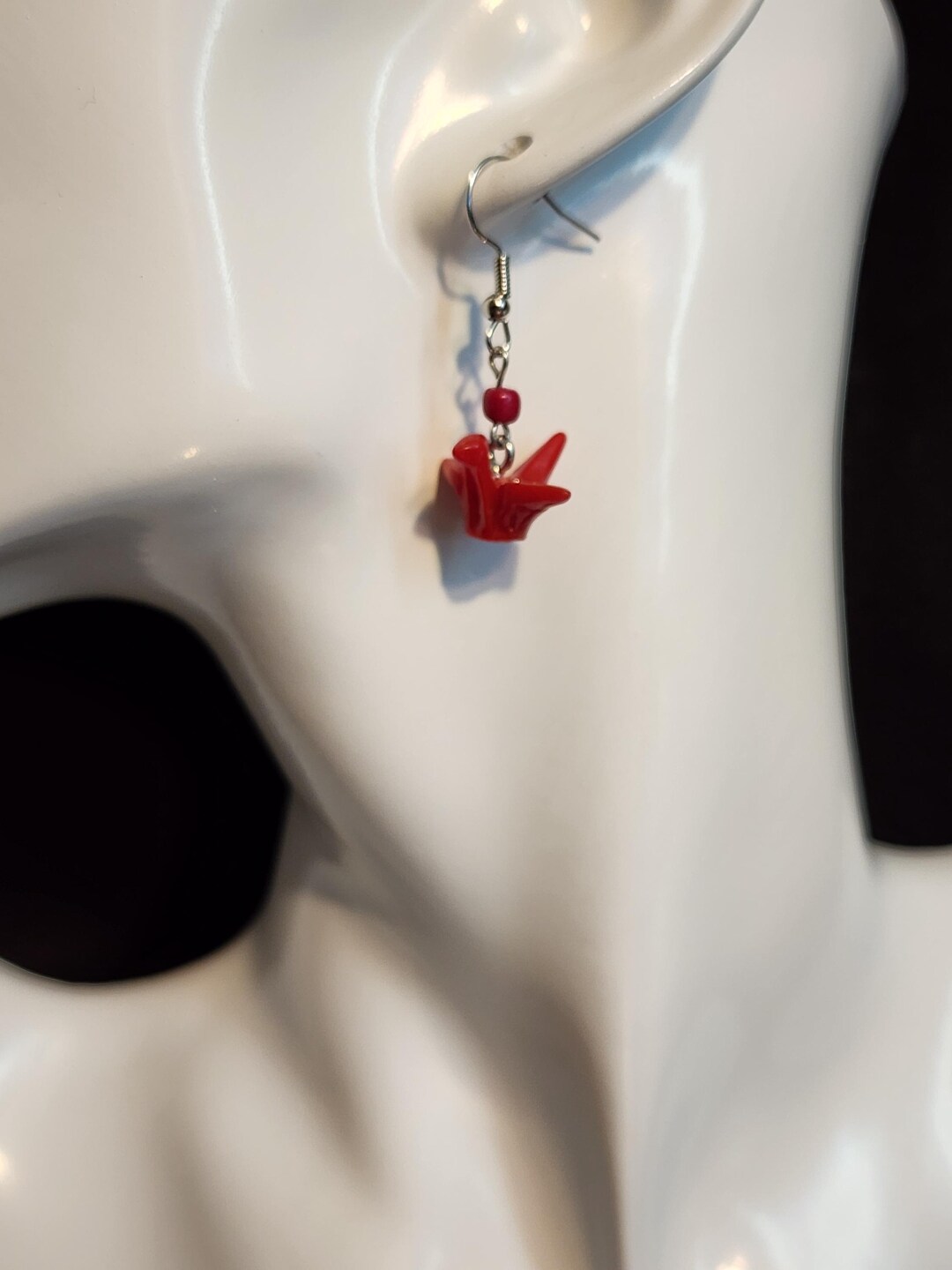 3-D Resin Origami Crane Earrings - Etsy
