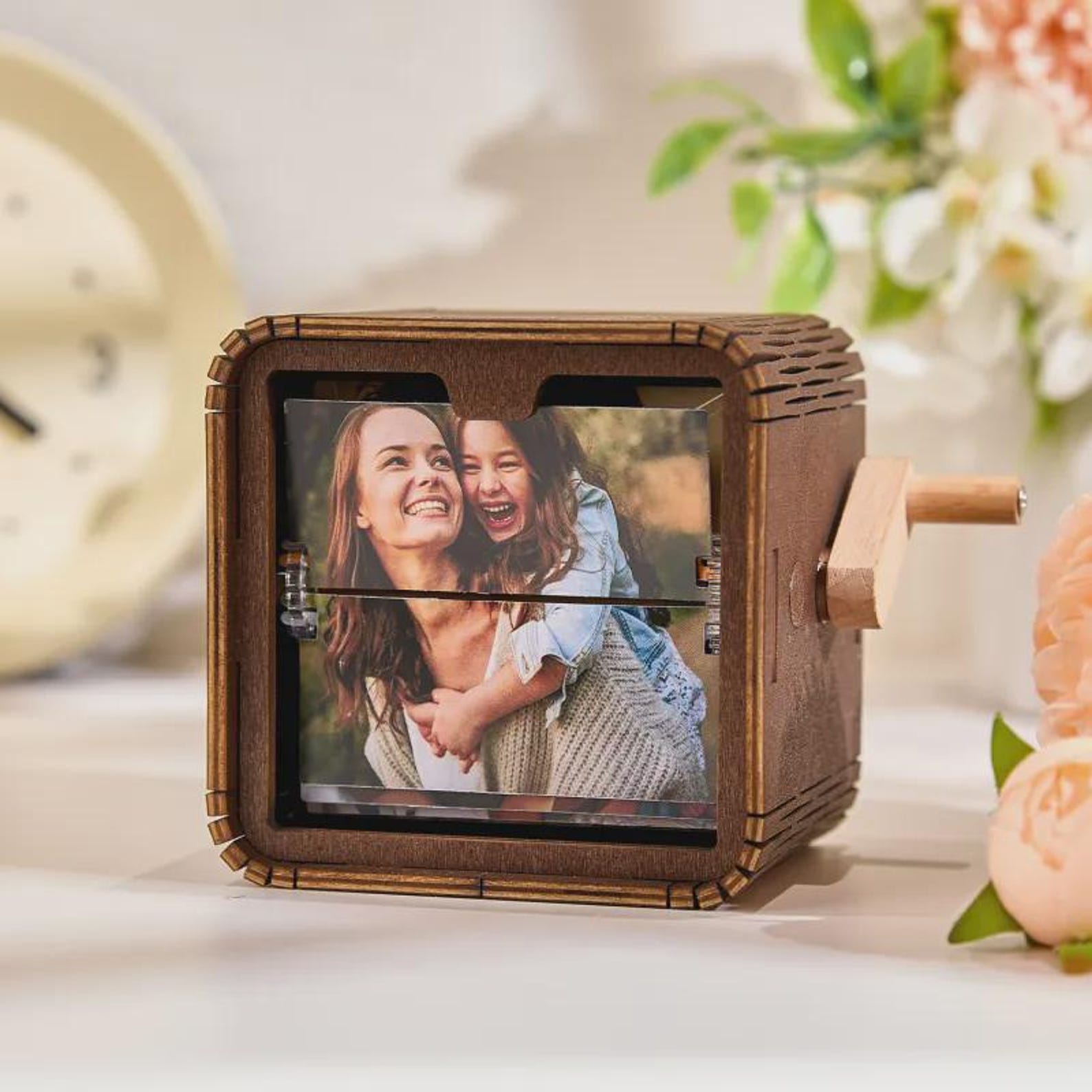 Custom 16 Photo Music Flip Book Frame. Hand Cranked Mechanical ...