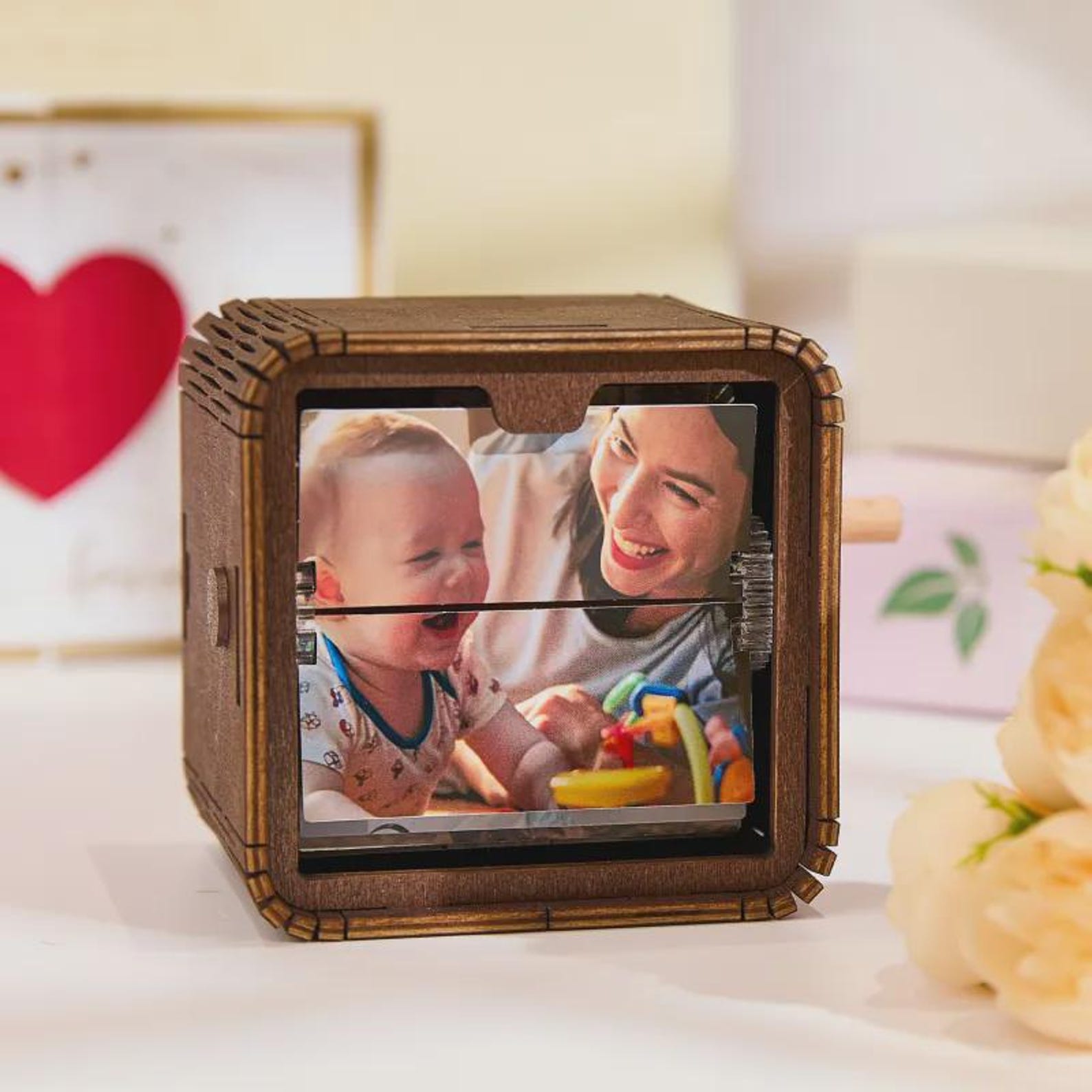 Custom 16 Photo Music Flip Book Frame. Hand Cranked Mechanical ...