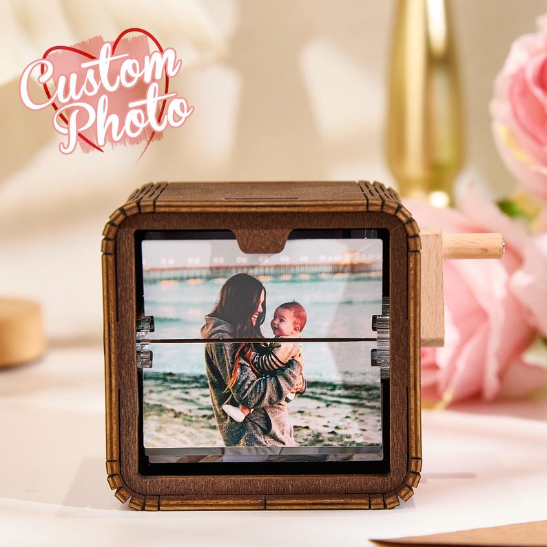 Custom 16 Photo Music Flip Book Frame. Hand Cranked Mechanical ...