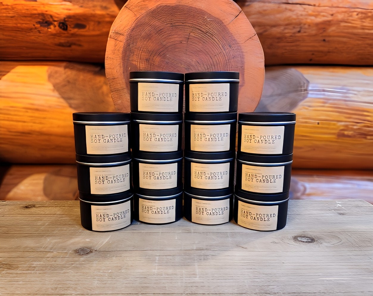 Rosemary & Sage - 8oz Scented Soy Candles, Hand-poured in Small Batches ...