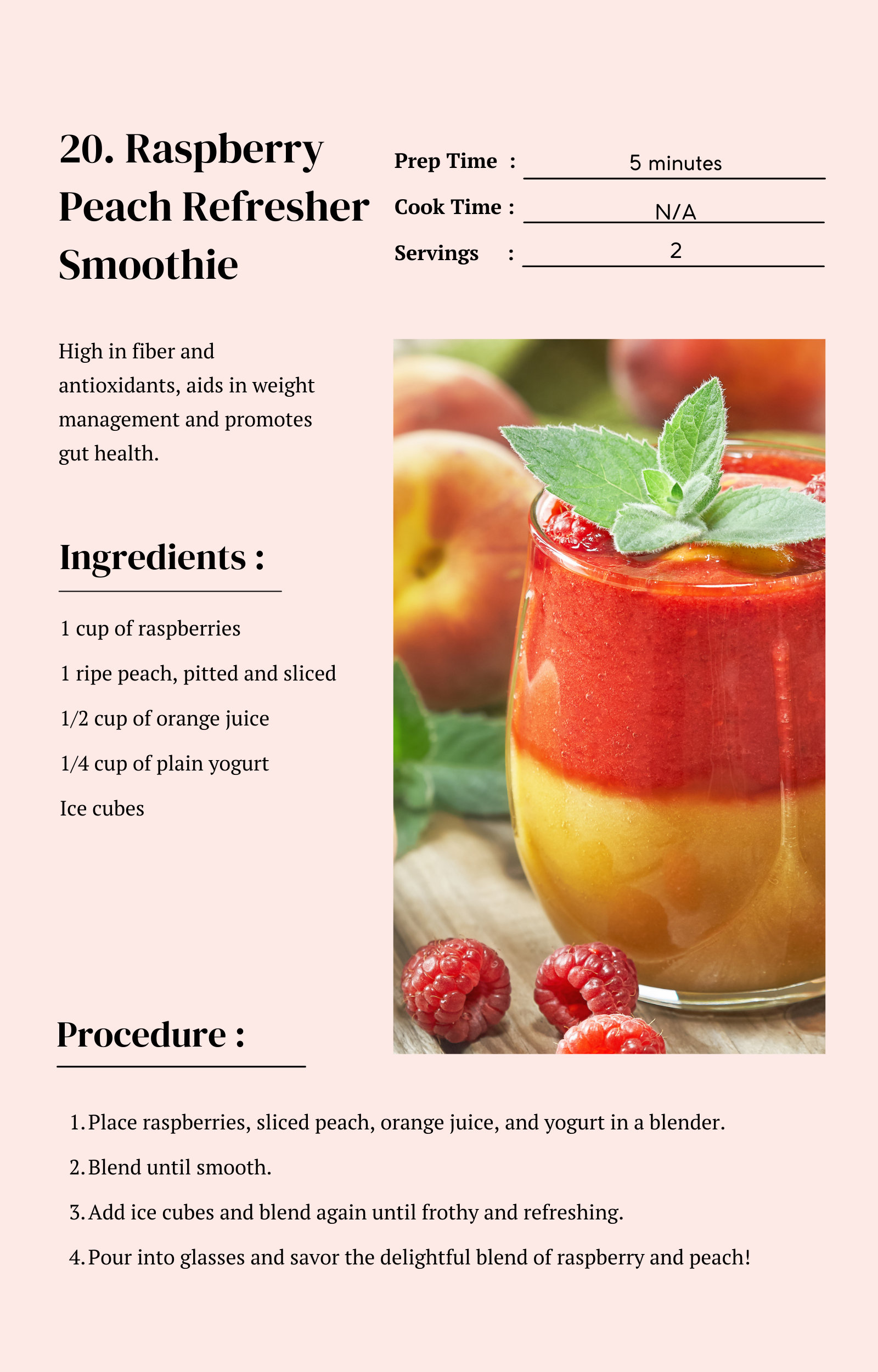 50 Refreshing Smoothie Recipes Digital Download to Beat the Summer ...