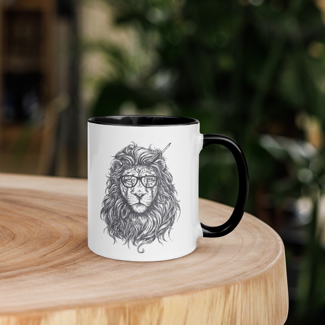 Lion Mug for Friend Lion Themed Mug Gift for Lion Lover Desert Safari ...
