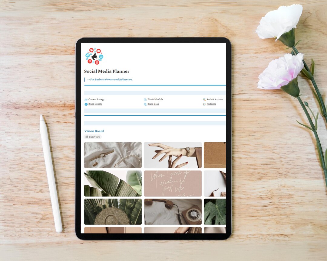 Social Media Content Planner: Digital Workspace, Analytics Tracker ...