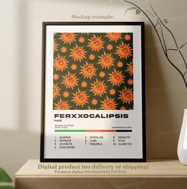 FEID, 5 Digital Album Covers, A2 Digital Printable Poster, Home Decor ...