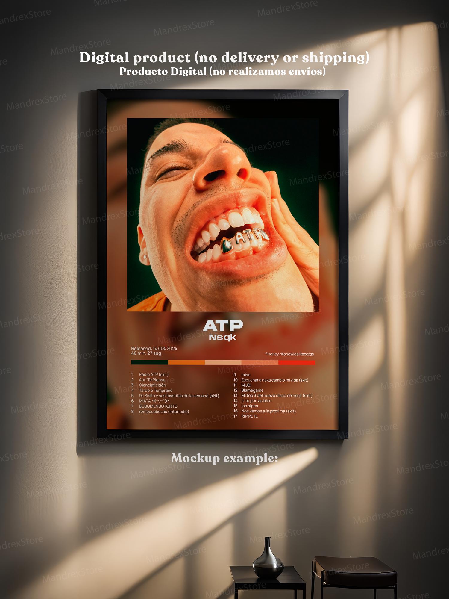 NSQK – ATP 3x1 Printable Album Poster, Urban Latin Trap Aesthetic Wall ...