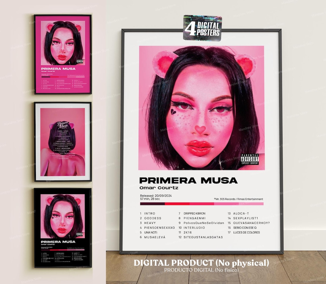PRIMERA MUSA - Omar Courtz, 4x1 portadas digitales del álbum, póster ...
