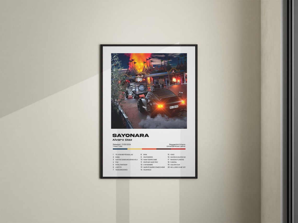 SAYONARA Alvaro Diaz, 4 Album Covers, Digital Printable, Poster, Home ...