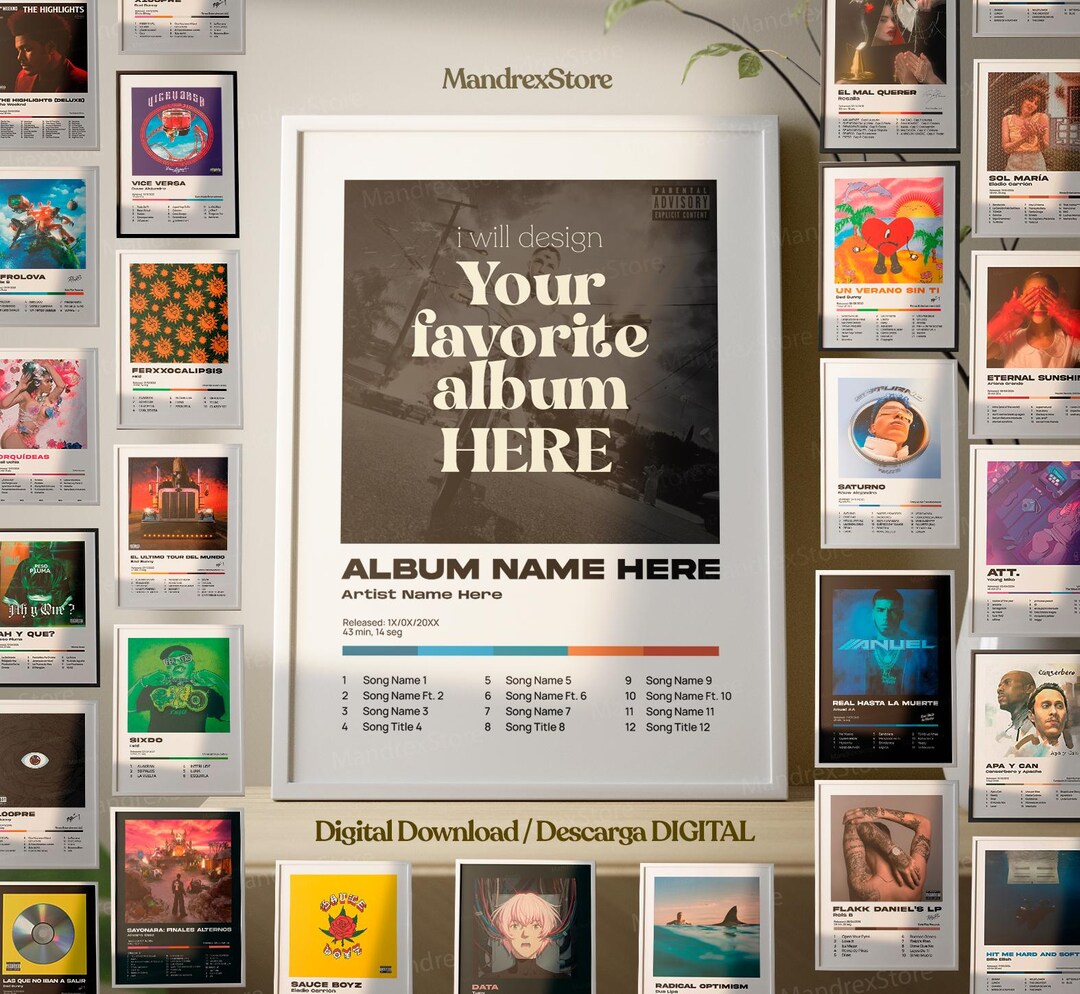 CUSTOM ALBUM Cover Poster – Personalized Digital Printable | Choose ...